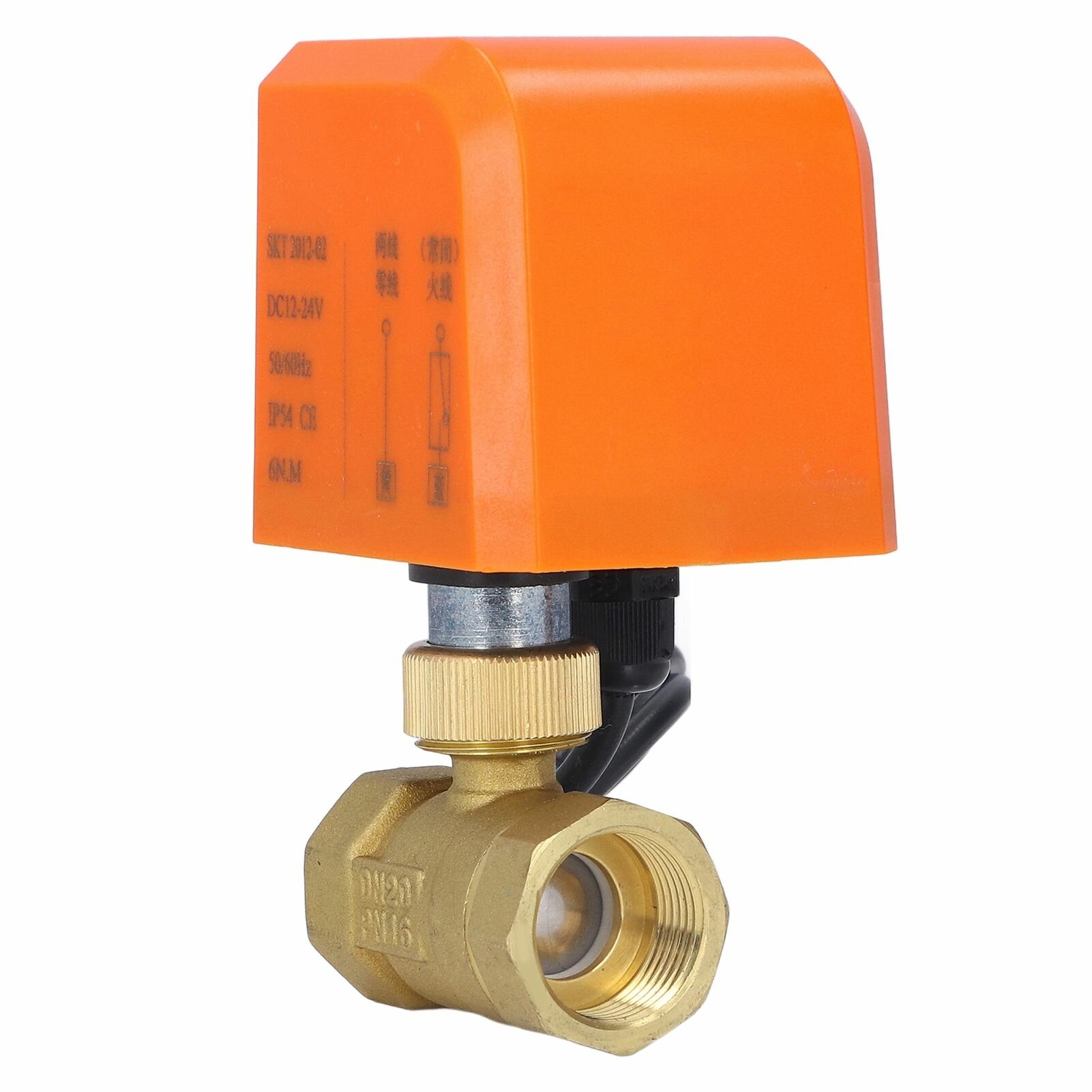 Электрический шаровой клапан DN20 2-путевой 3/4 дюйма, обычно закрытый, управляемый двумя проводами, универсальный шаровой клапан DC12-24V