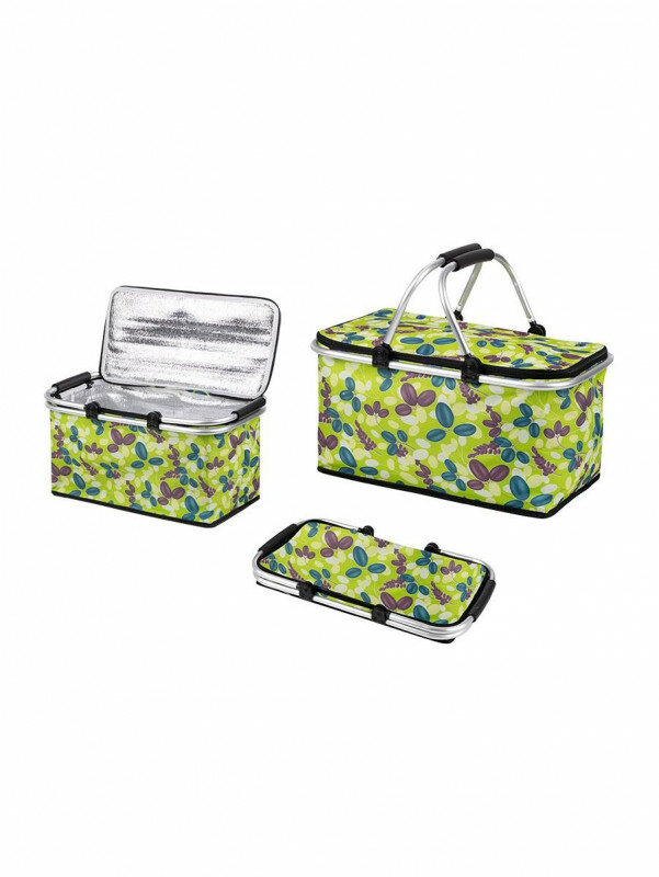 Термосумка СВ-7046-2 складная с алюминиевым каркасом 48х27х24 см зелень Ecos 107062