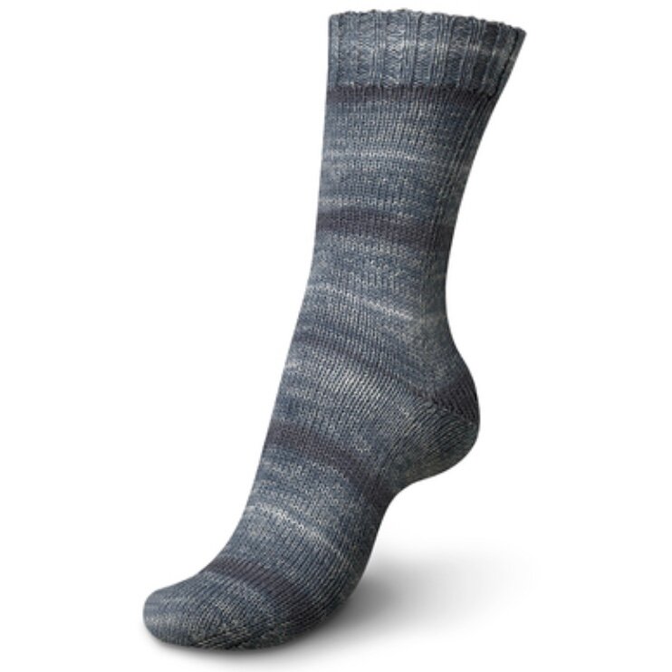 Silk Color /Силк Колор/ пряжа Regia Premium, 4 нитки, MEZ, 9801634 (00099, black color (черный), серый/черный)