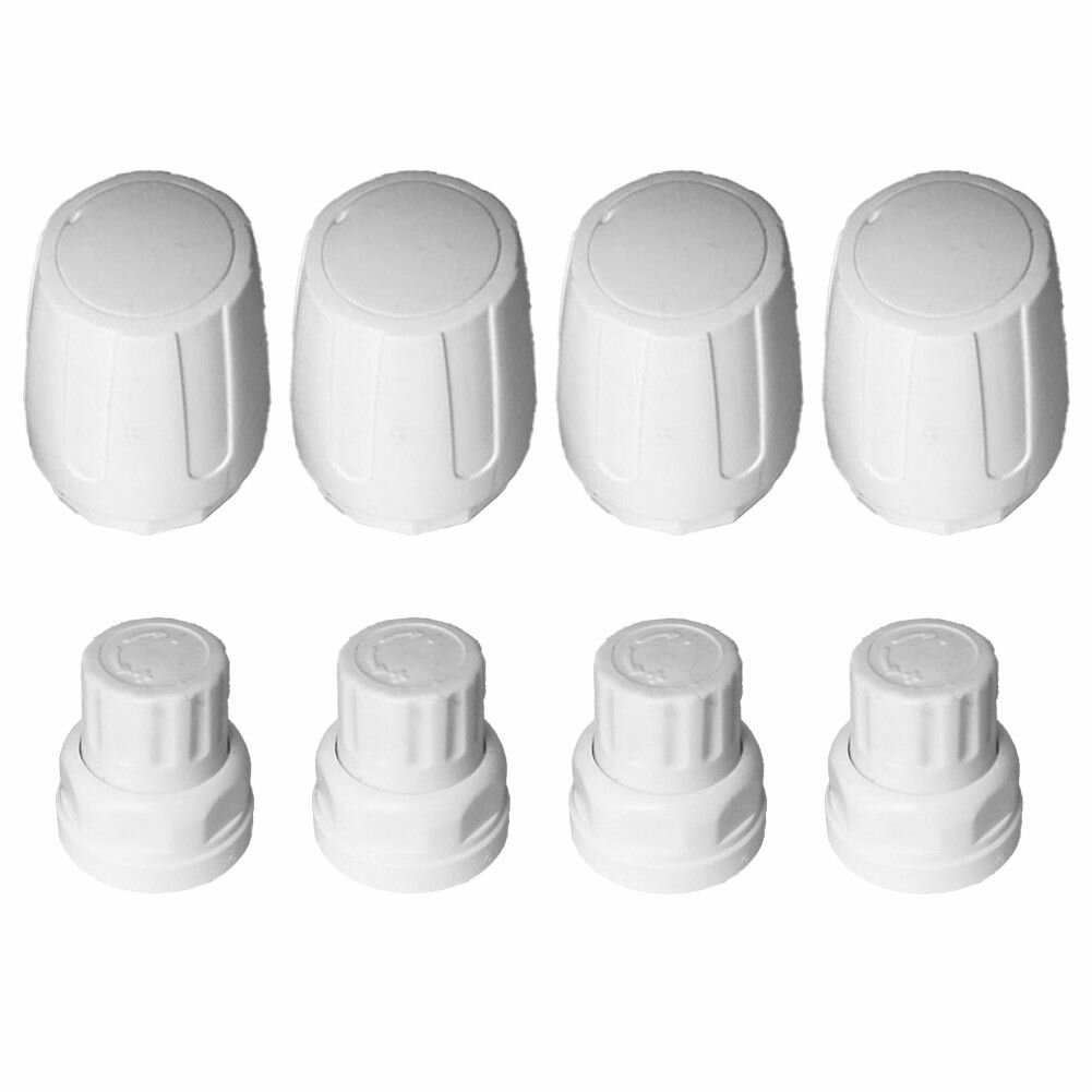 Маховики для коллектора напольного отопления M30x1,5 — 4 шт белые ручки, универсальные, совместимы с клапанами