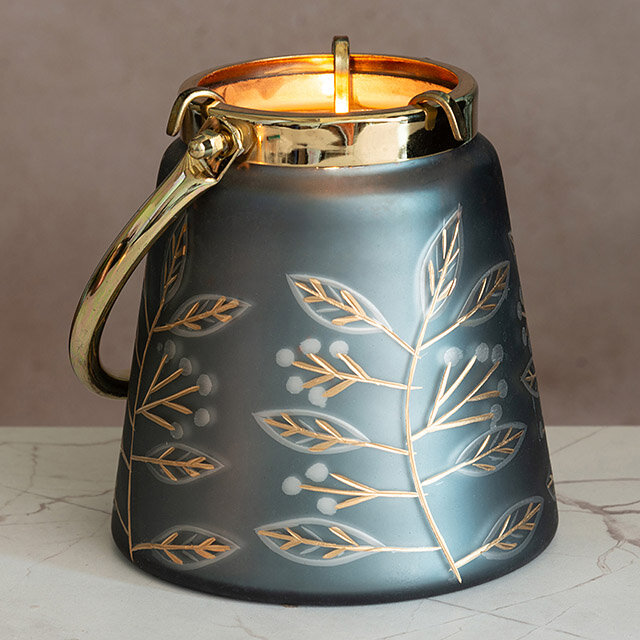 Декоративный подсвечник Miraggio 15 см светло-серый, стекло, EDG, 107007-97