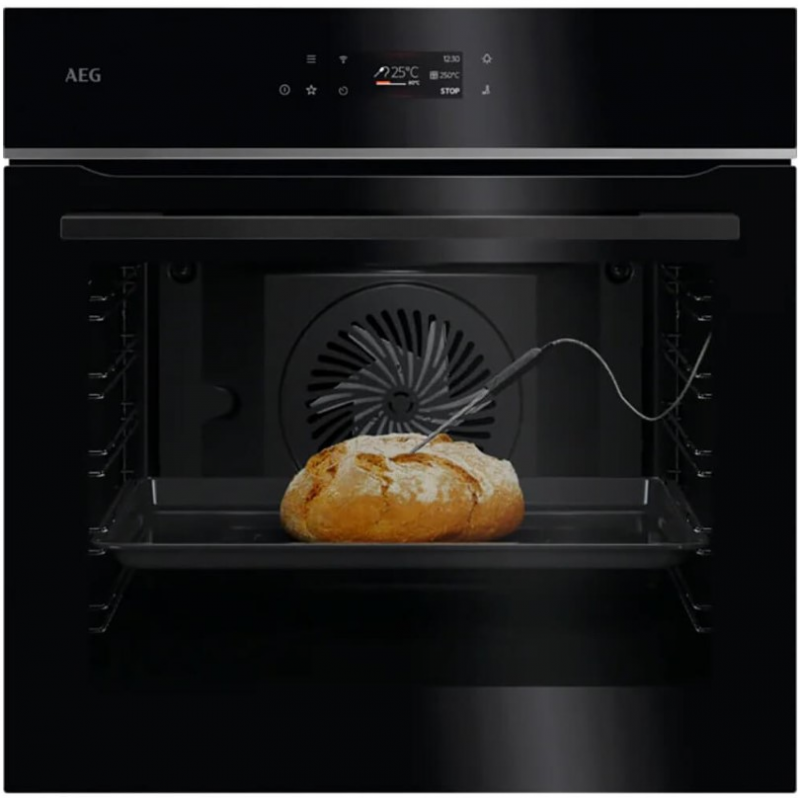 Духовой шкаф электрический AEG TE7PB63ZAB, пиролиз, термощуп, TFT дисплей, черный (Германия)