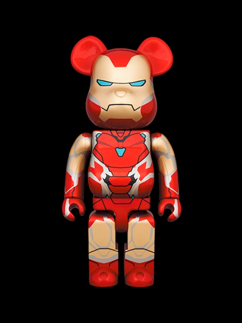 Коллекционная оригинальная фигура Bearbrick x Marvel Iron Man Mark 85 1000% / 70 см высота / ABS пластик / Medicom Toy