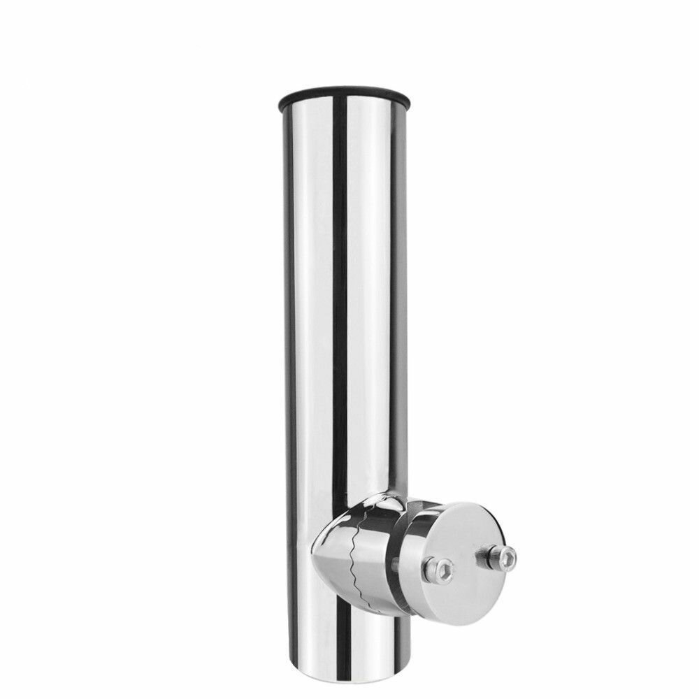 Держатель стакан для спиннинга на леер лодки, яхты, катера (нижнее крепление)