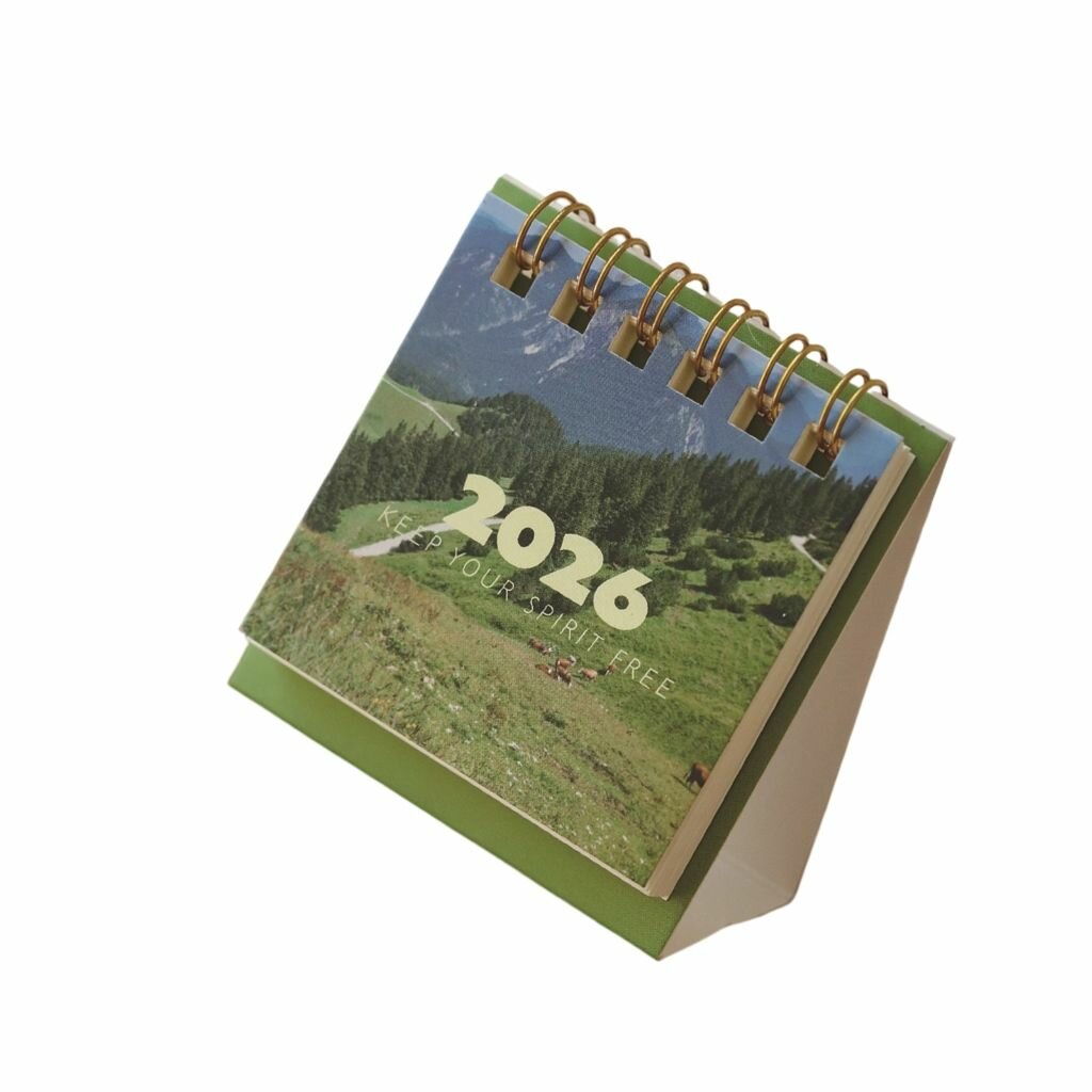 Маленький настольный календарь на 2026 год, Креативный Мини-Портативный Календарь-Grassland Walk
