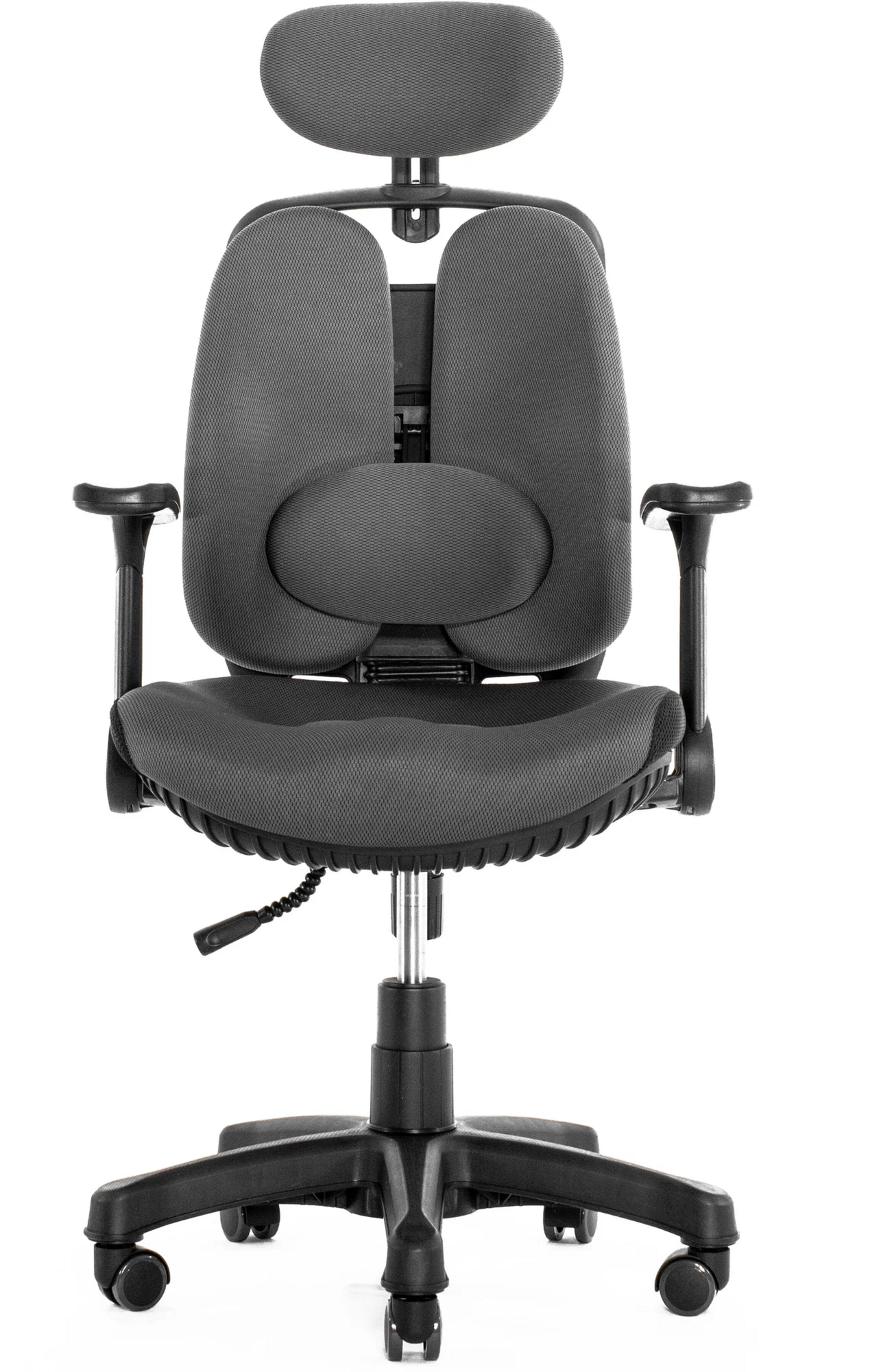 Кресло FALTO Inno Health (двойная динамичная спинка, ткань, каркас черный, серый)