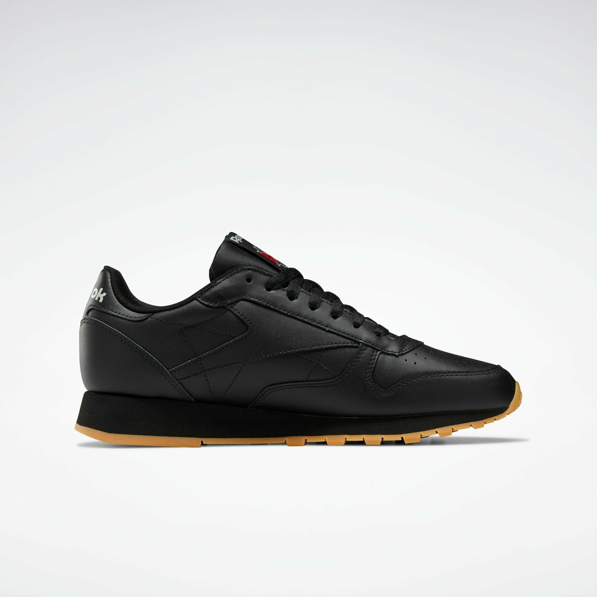 Кроссовки Reebok Classic Leather, размер 8.5 US, черный/серый/коричневый — фото 1