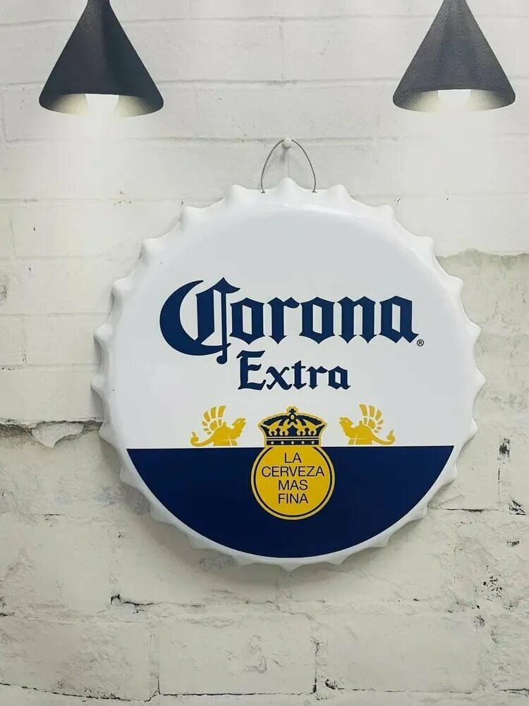 Декор на стену пробка пивная Corona extra beer,30cm