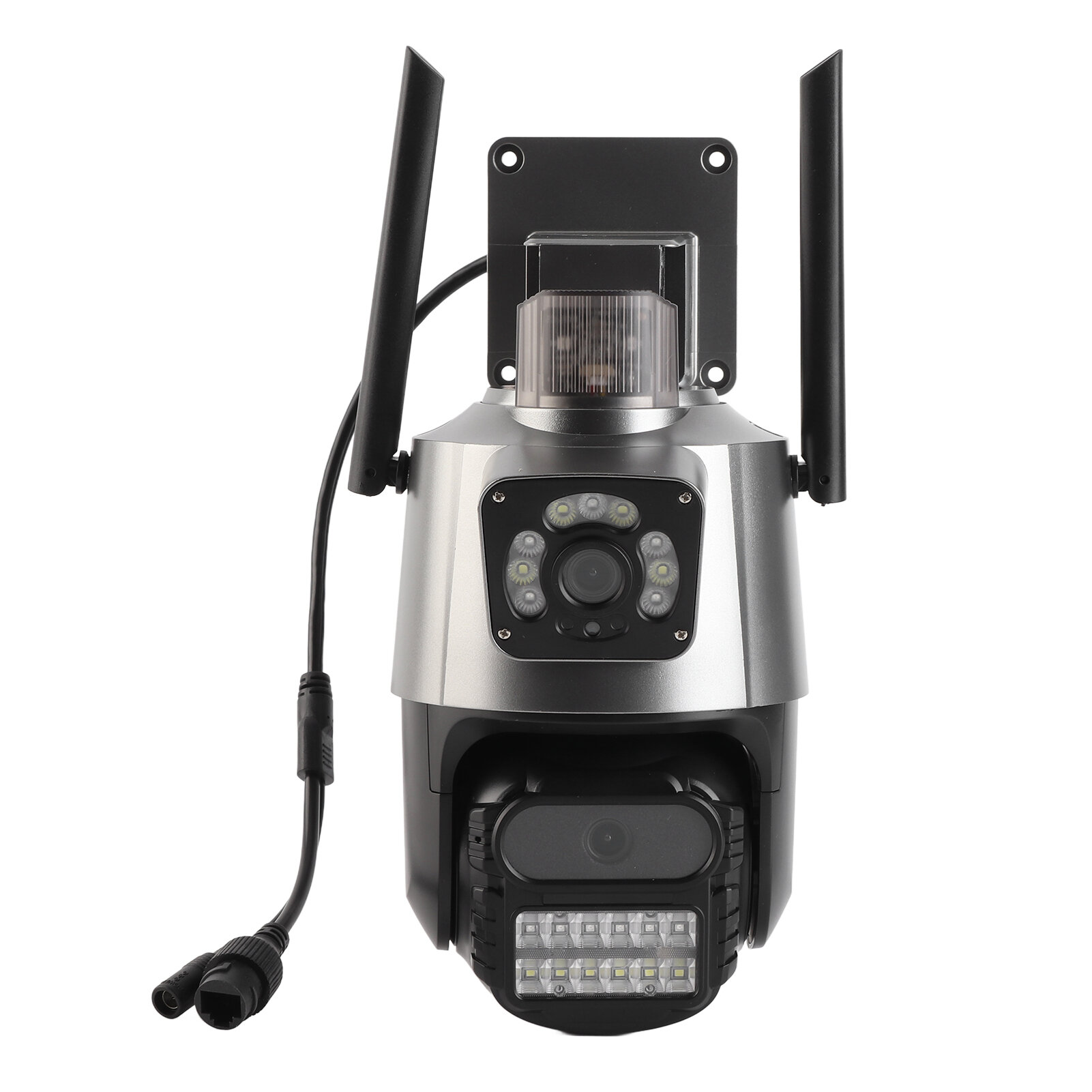 2MP+2MP Беспроводной монитор беспроводной монитор с двойной линзой настенный крепление Smart Wi -Fi Camer Camer Night Vision 2 Way Audio Humanoid отслеживание PTZ Вращающаяся беспроводная камера безопасности для домашнего офиса на открытом воздухе