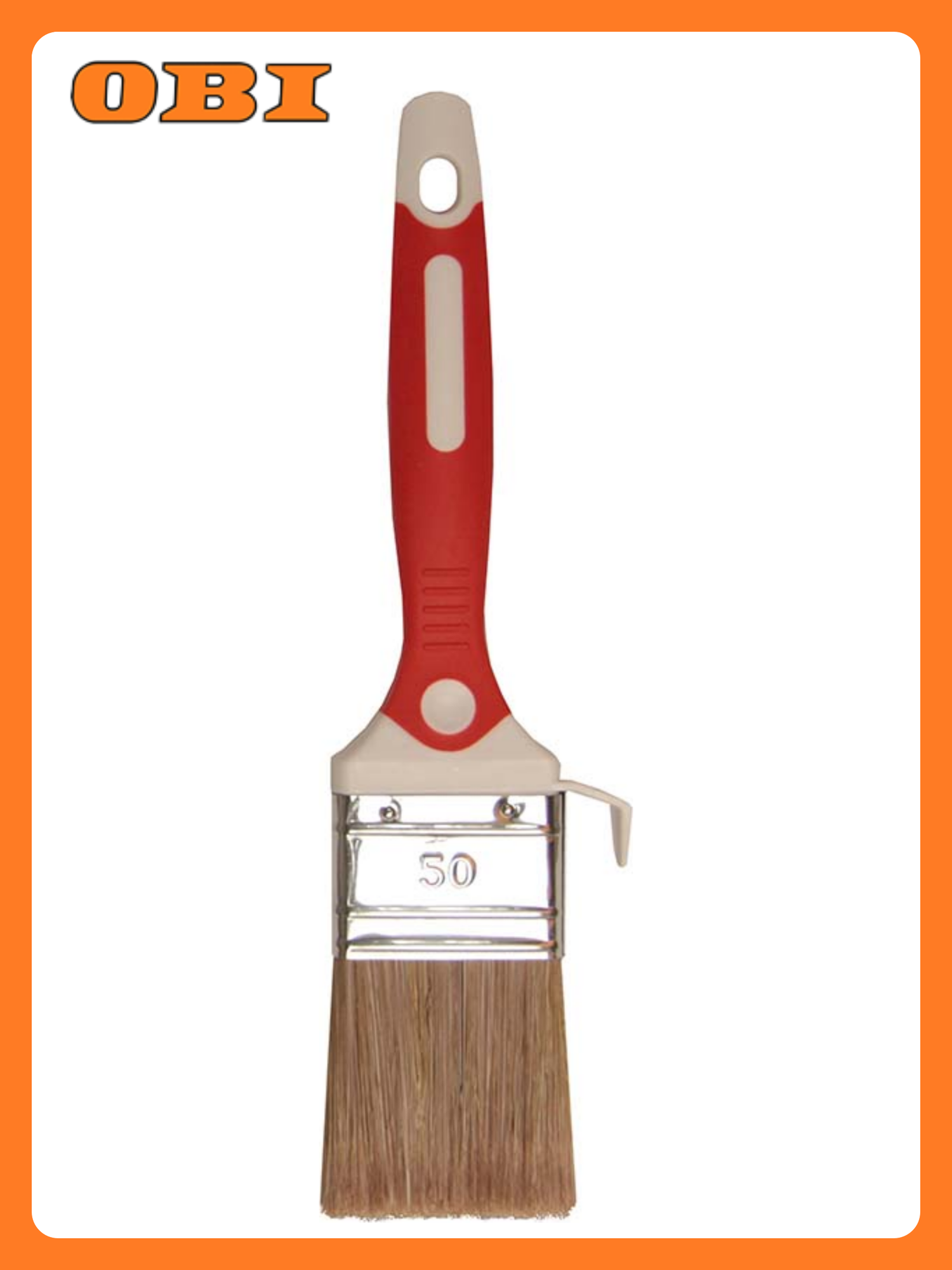 Кисть плоская PARADE смешанная щетина, двухк. рукоятка, 50мм (для лаков)