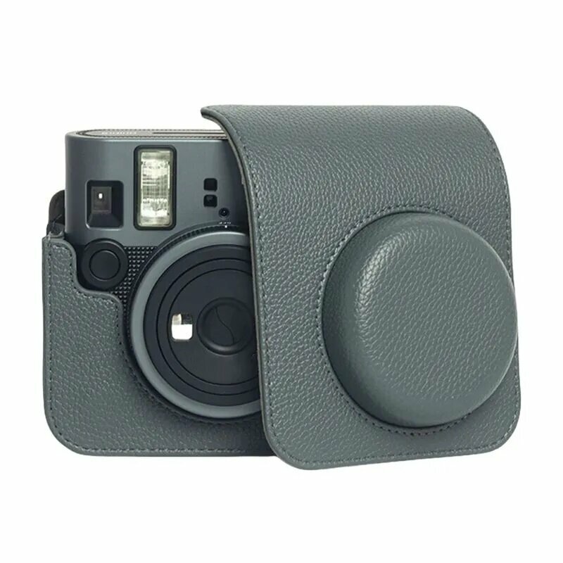 (1 шт.) Подходит для сумки для фотокамеры INSTAX Mini 41 retro из полиуретана-темно-серый