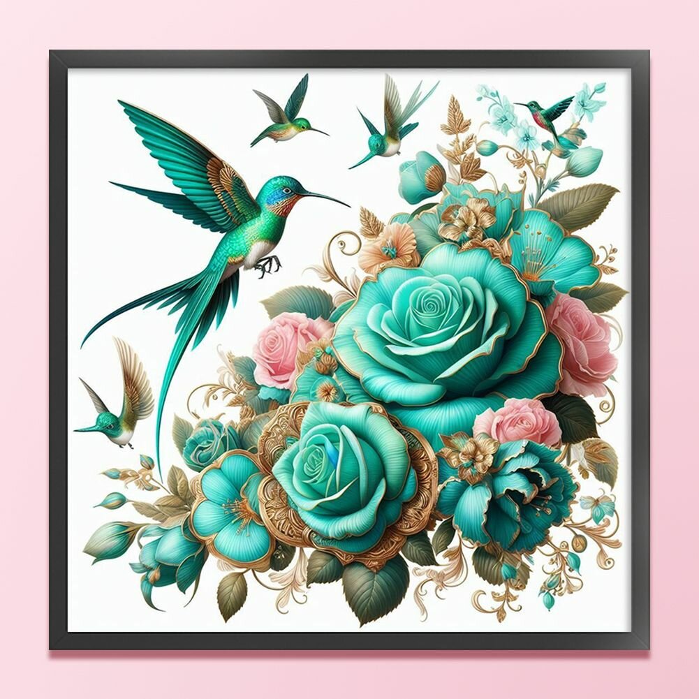 Набор из серии цветов, вышитых бисером, размером 36*36 см. Вышивка крестиком витражным бисером