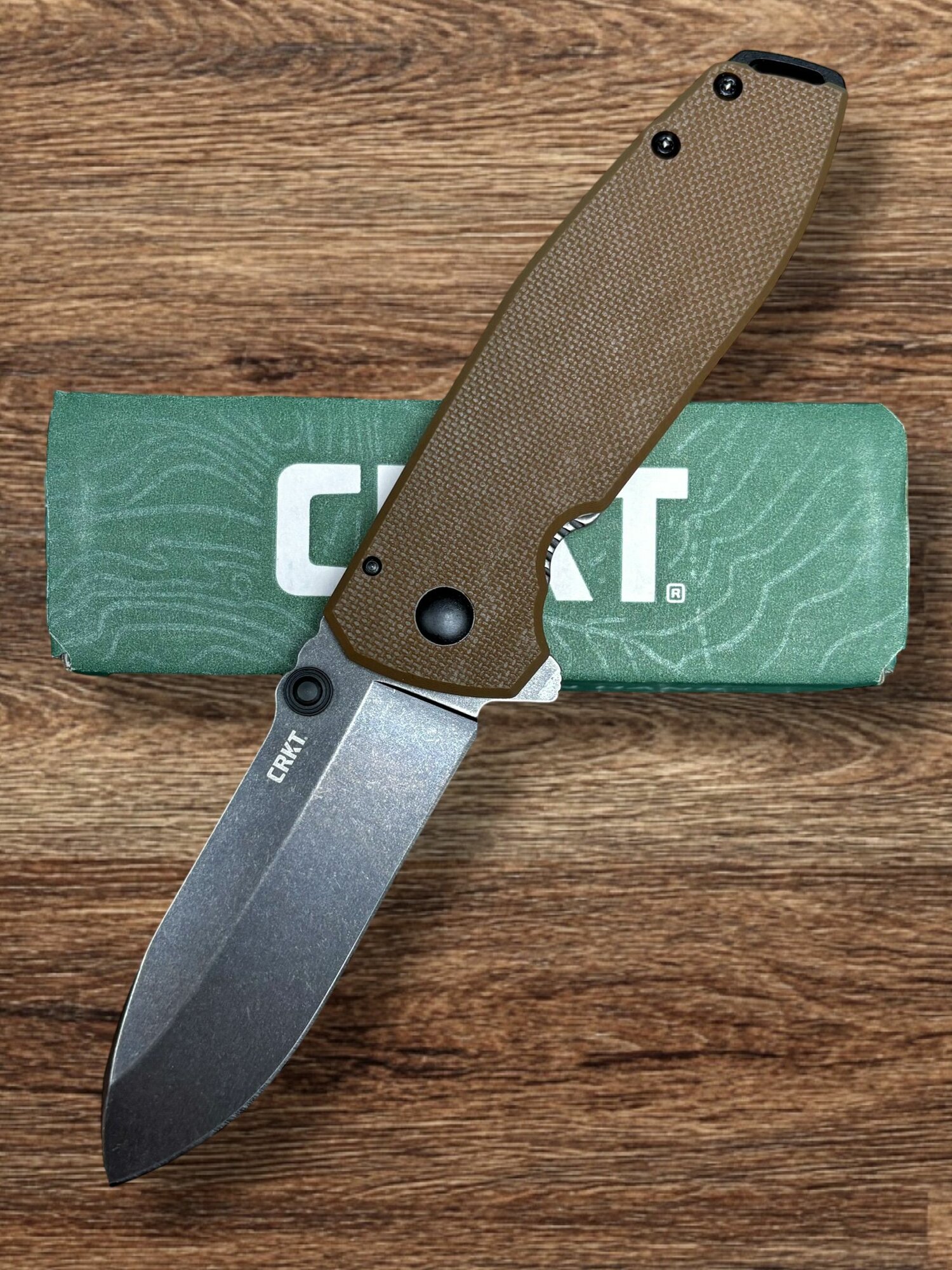 Складной нож CRKT Squid XM Frame Lock Earth Brown, 2495B