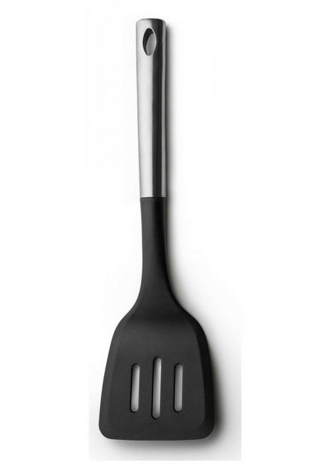 Лопатка нейлоновая черная с прорезями,34 см