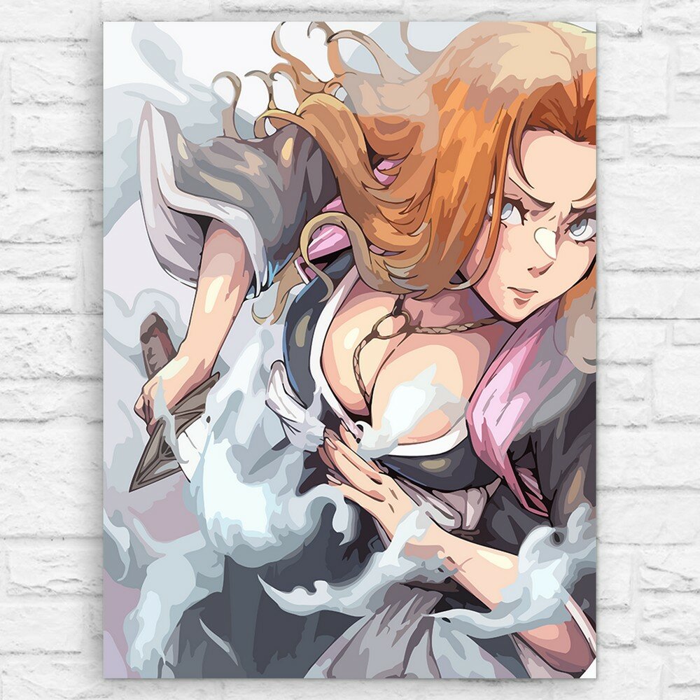 Картина по номерам на холсте аниме блич (bleach, ичиго, рукия, орихиме) - 14888 30х40