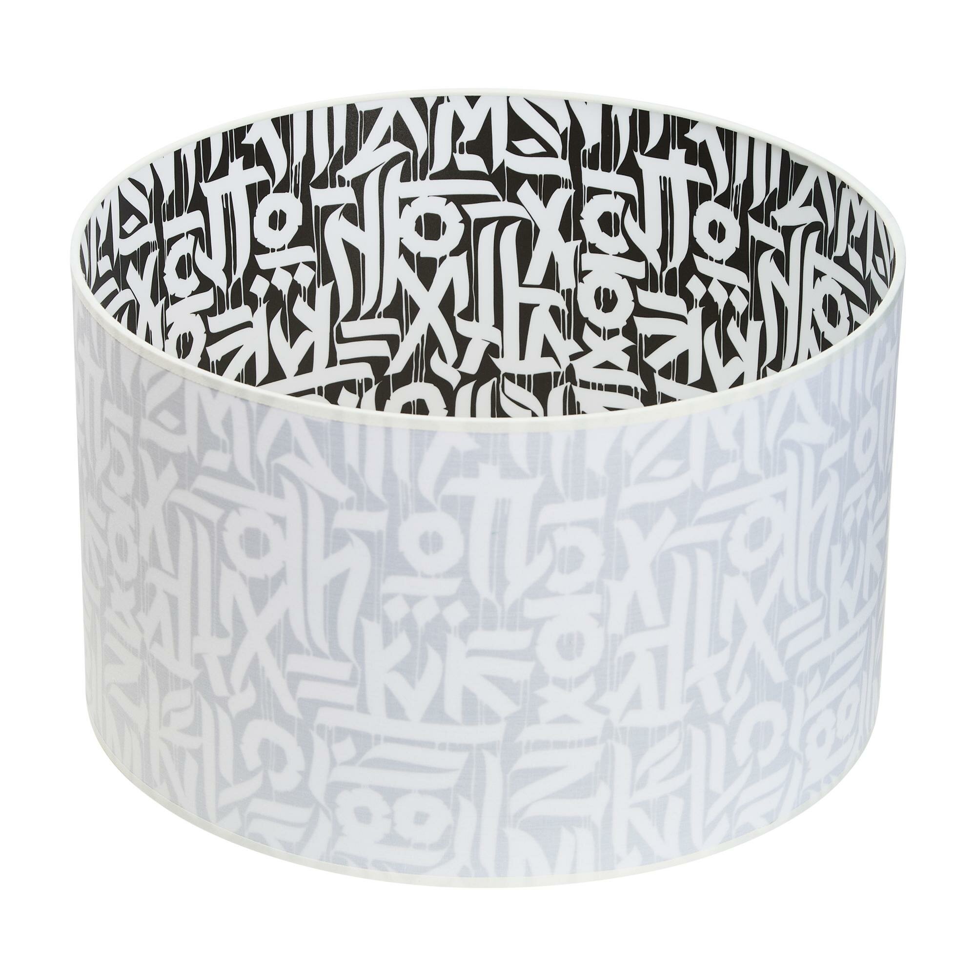 Абажур для торшера 40 см с рисунком «Каллиграфия» RAZSVET RZ-4040-1-R19