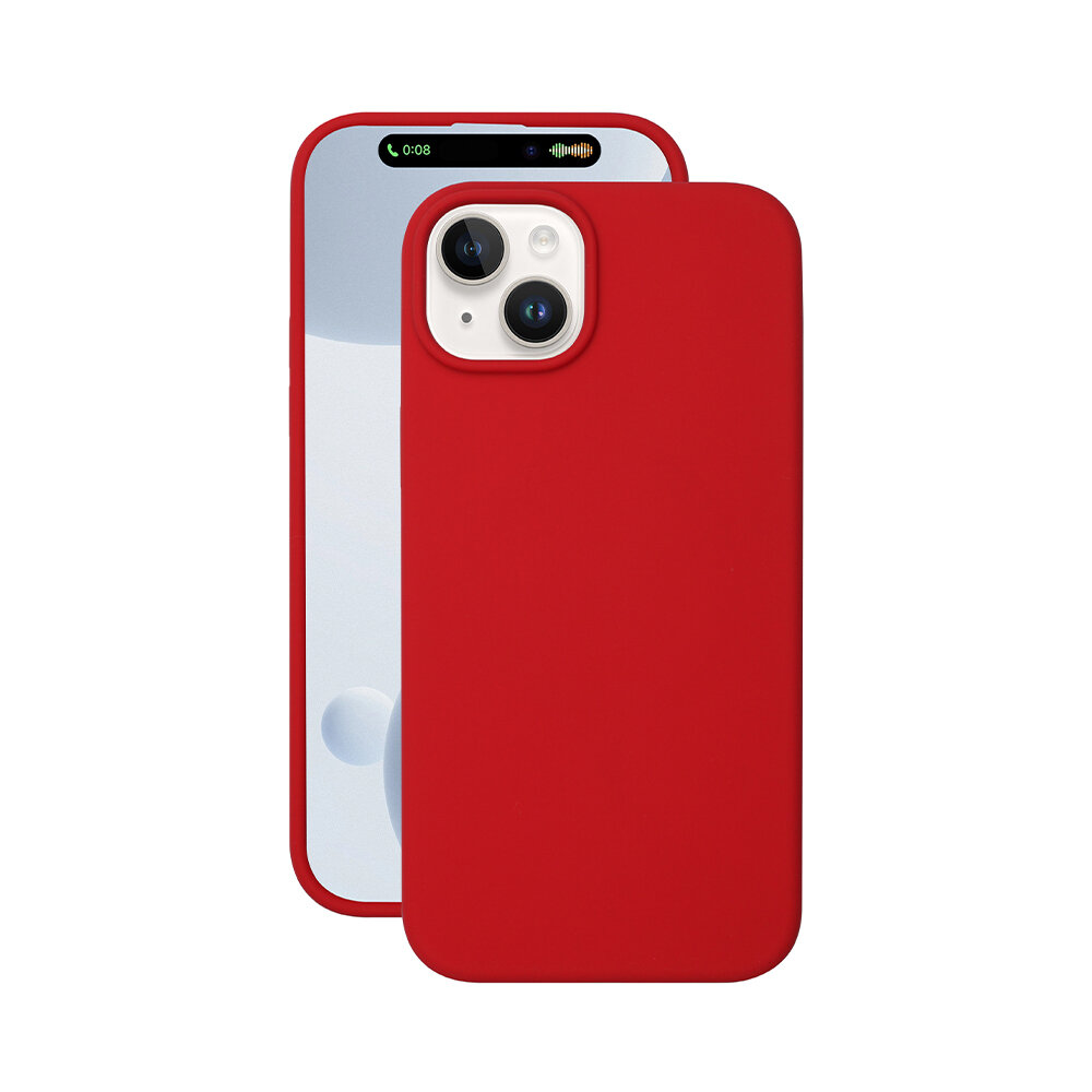 Чехол Liquid Silicone Case Pro магнитный для Apple iPhone 15, красный, Deppa, Deppa 88430