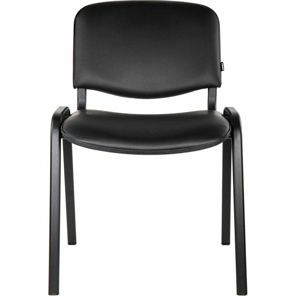 Стул для персонала и посетителей BRABIX Iso CF-005 черный каркас, кожзам черный 531977