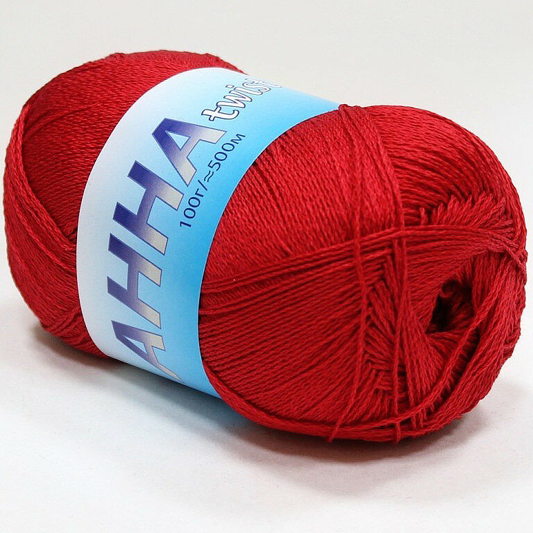Пряжа Seam ANNA TWIST 311 алый (5 мотков)