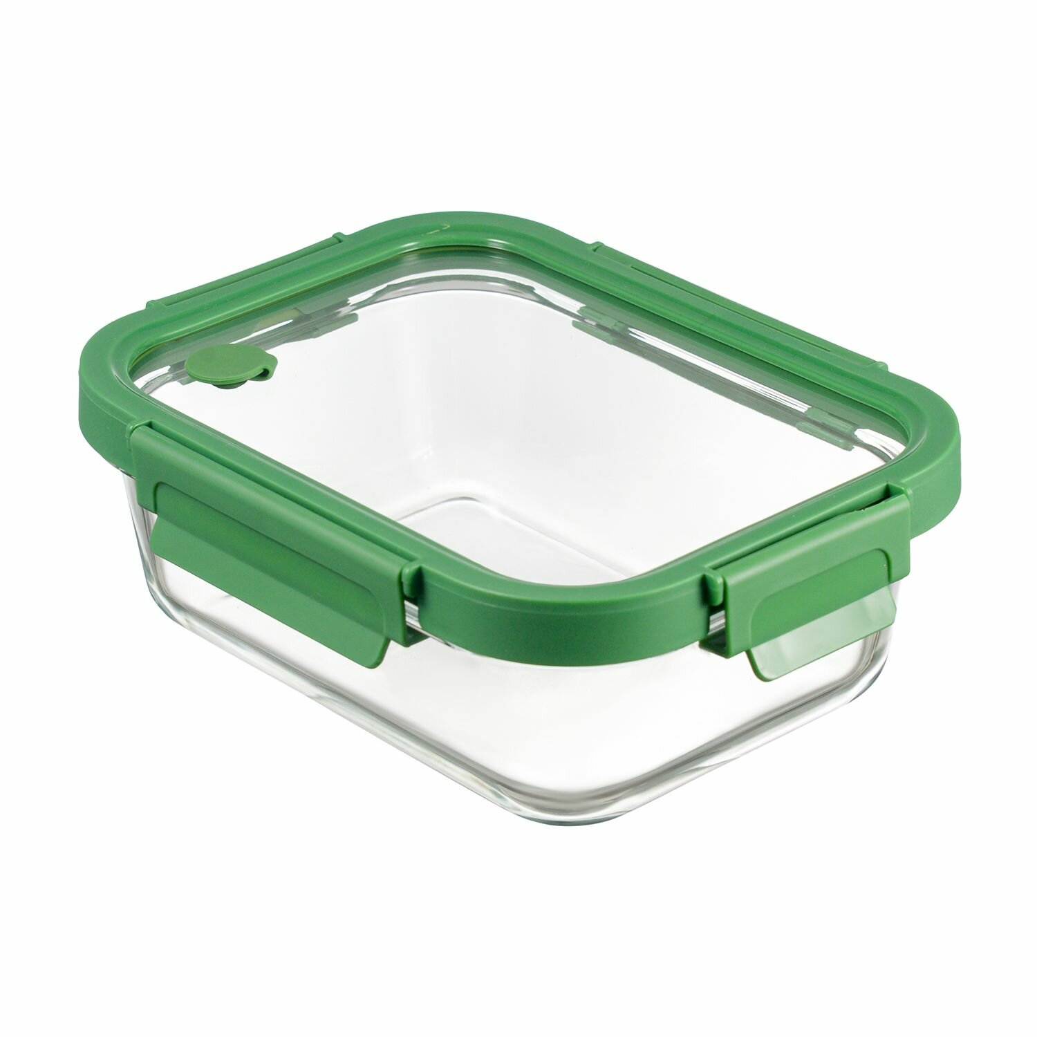 Контейнер для запекания и хранения прямоугольный с крышкой, 1 л, зеленый
