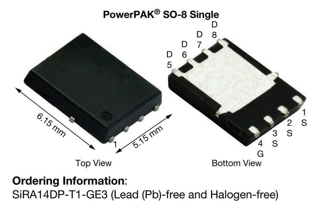 Микросхема SIRA14DP-T1-GE3 N-Channel MOSFET 30V 58A SO-8 bulk