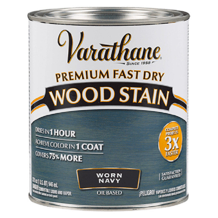 Varathane Premium Fast Dry Wood Stain тонирующее прозрачное масло для дерева (состаренный морской, 0,946 л)