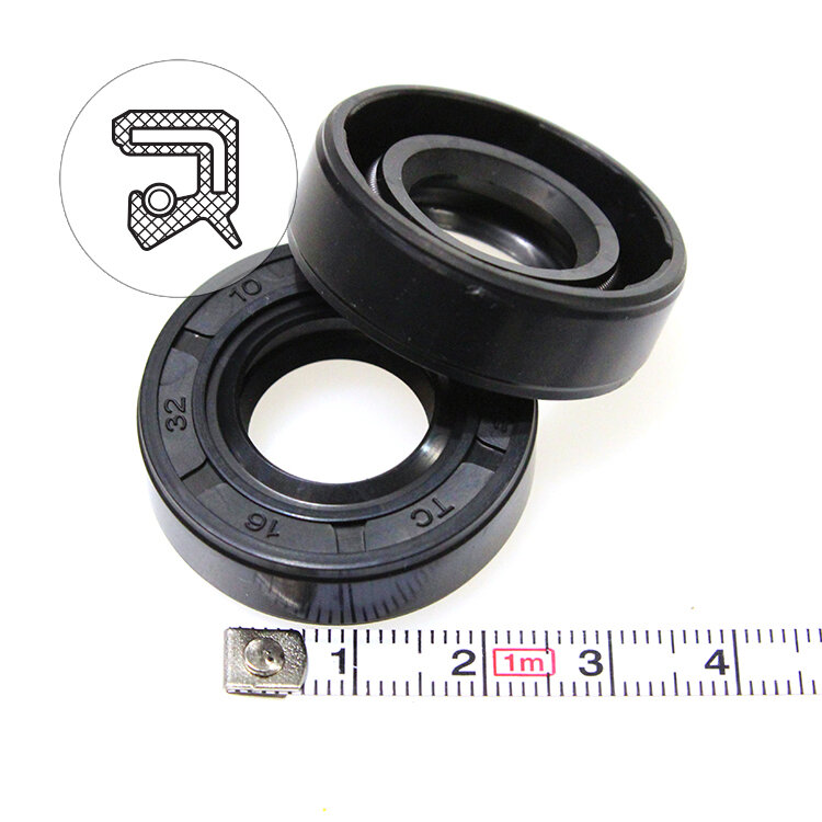 Манжета армированная (Сальник) 16х32х10 (тип 2 / TC) 70NBR (упаковка 2 шт.)