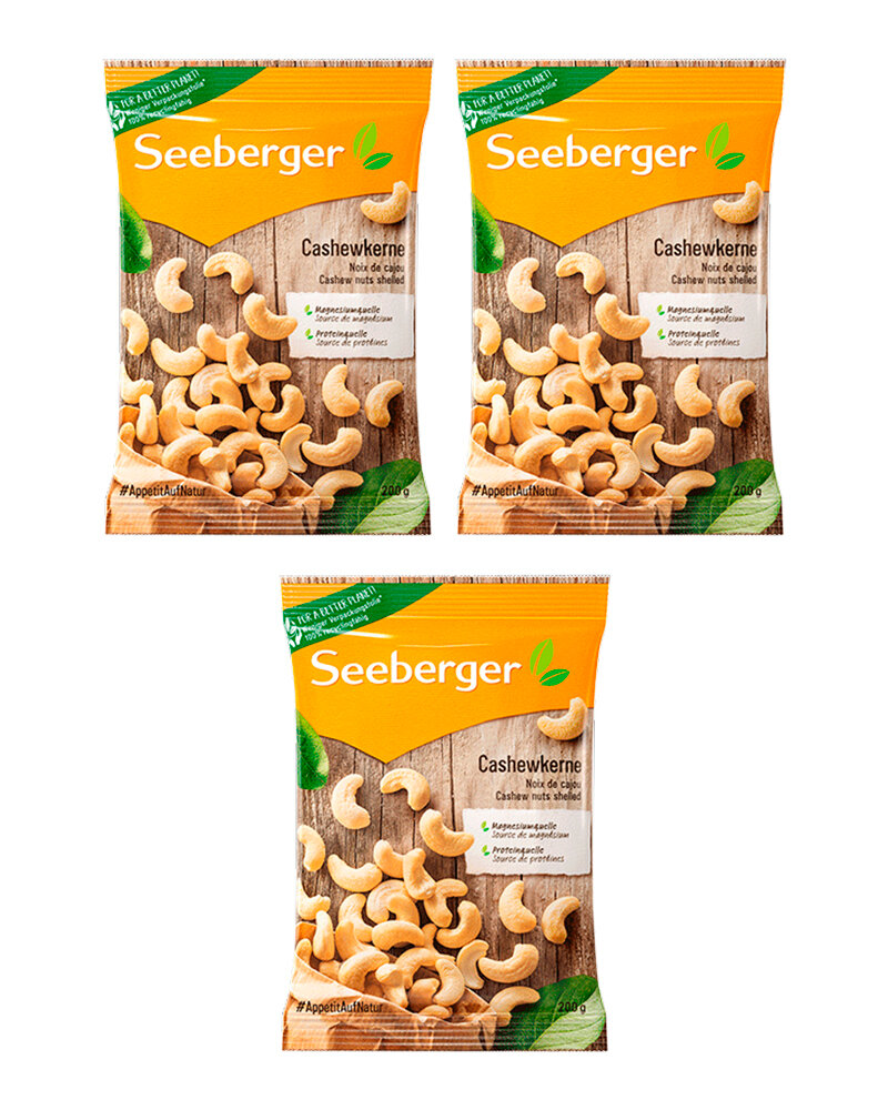 Кешью Seeberger 200 г в наборе из 3 шт