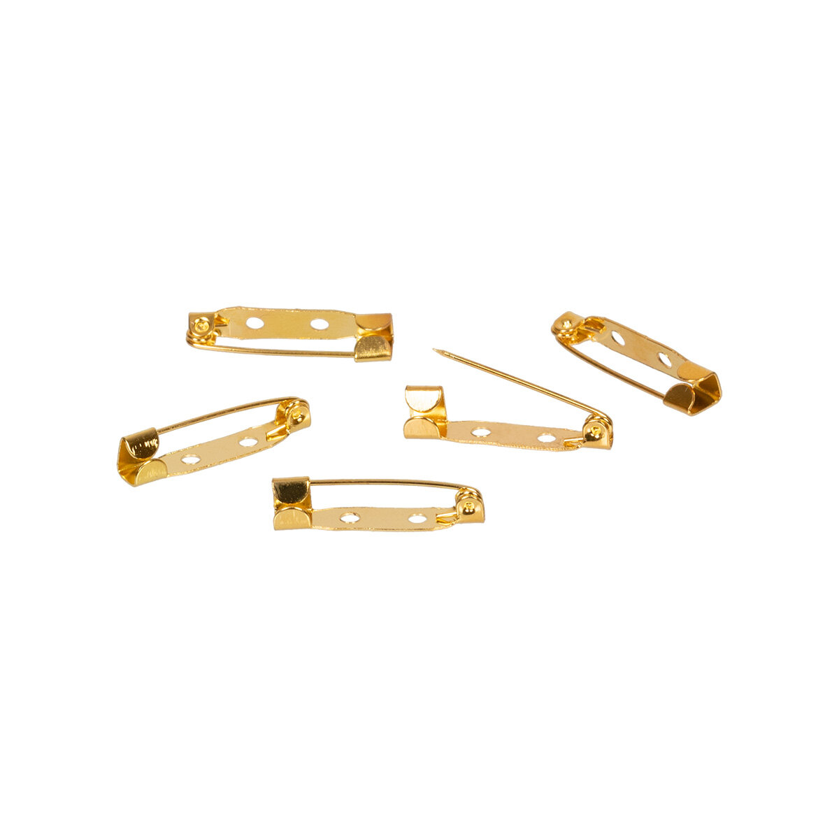 Заготовки для броши 5 штук 2.5 см "Zlatka" DC-310/5, №01 под золото