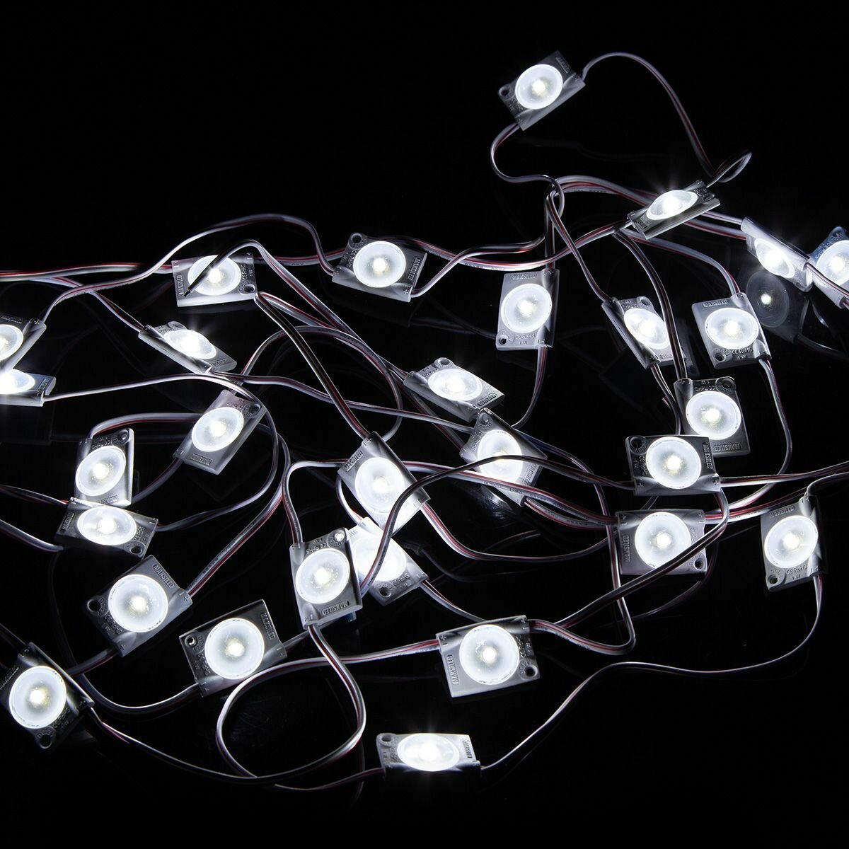 Светодиодный модуль 30штук, 1Вт, 12В, IP65, 1SMD диод 2835, 98лм, холодный белый, ML-M1SN-XL-2835-CW