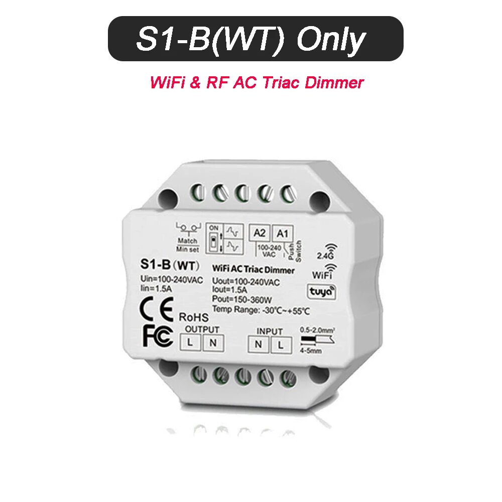 CENFAYA WiFi Диммер для LED ламп S1-B(WT) Only