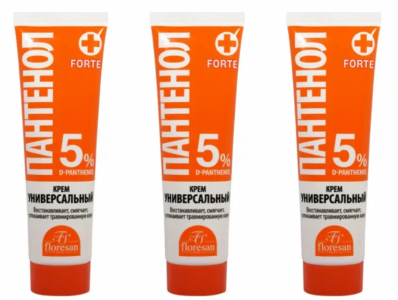 Крем пантенол Floresan универсальный, 100 мл, 3 шт
