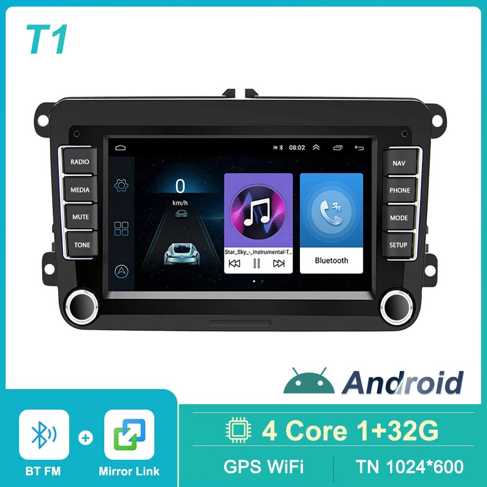 Автомагнитола LeeKooLuu 2 Din Android GPS 4G WiFi DSP Carplay для VW / Volkswagen Skoda Octavia golf 5 6 touran passat B6 polo Jetta T1 1 32G