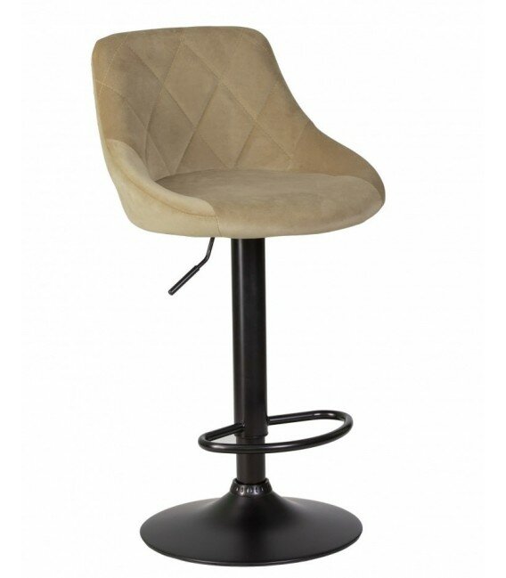 Стул барный DOBRIN LOGAN BLACK LM-5007_BlackBase, мокко велюр