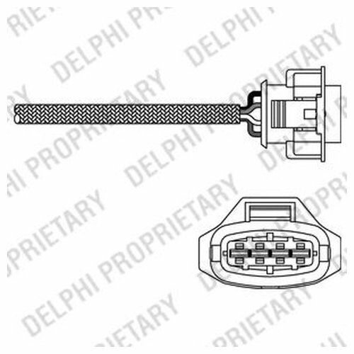 Лямбда-зонд Delphi ES1079112B1 для Opel Astra, Meriva, Vectra, Zafira