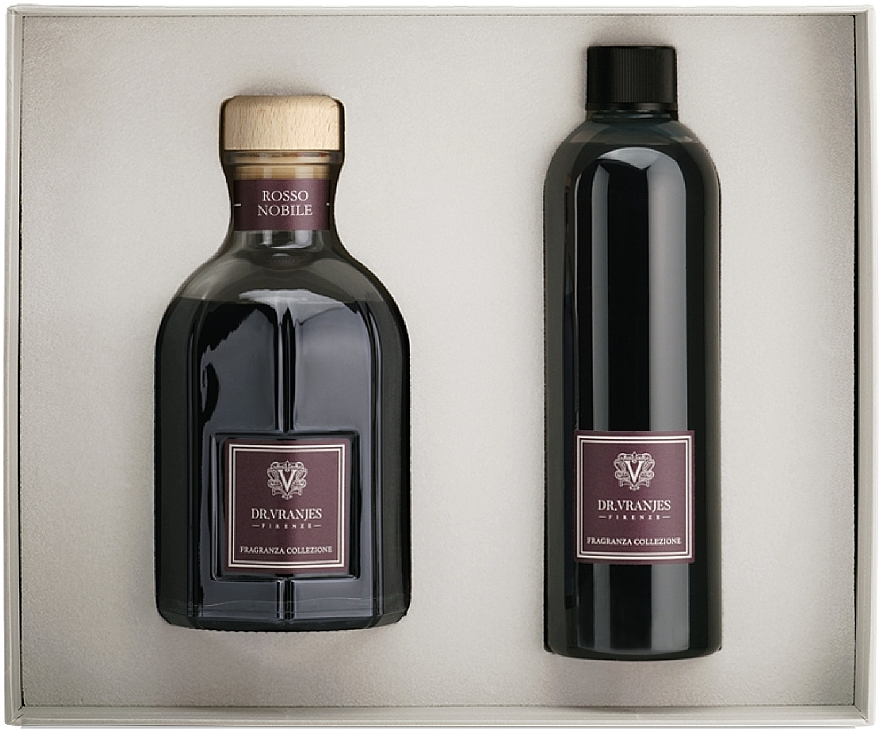 Dr.Vranjes - Gift Box Rosso Nobile 500 ml + Rosso Nobile 500 ml Refill Диффузор (Благородное красное вино) ароматизатор для дома 500 мл + 500 мл Рефил