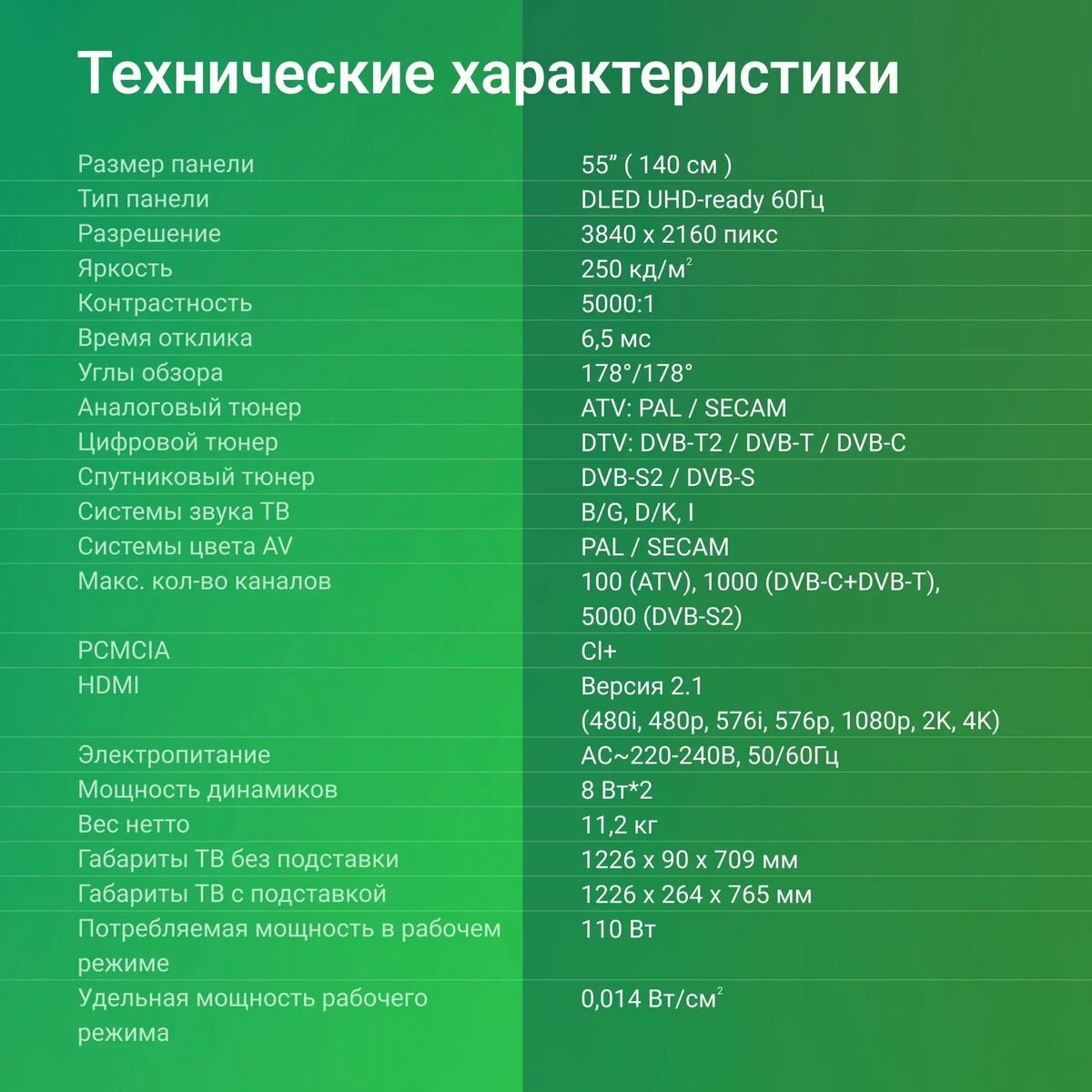 Телевизор Digma DM-LED55UBB40