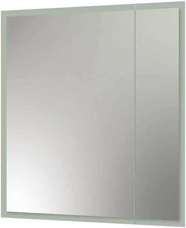 Зеркальный шкаф Reflexion Cube RF2212CB 70x80 см L/R, с LED-подсветкой, сенсорным выключателем, белый матовый