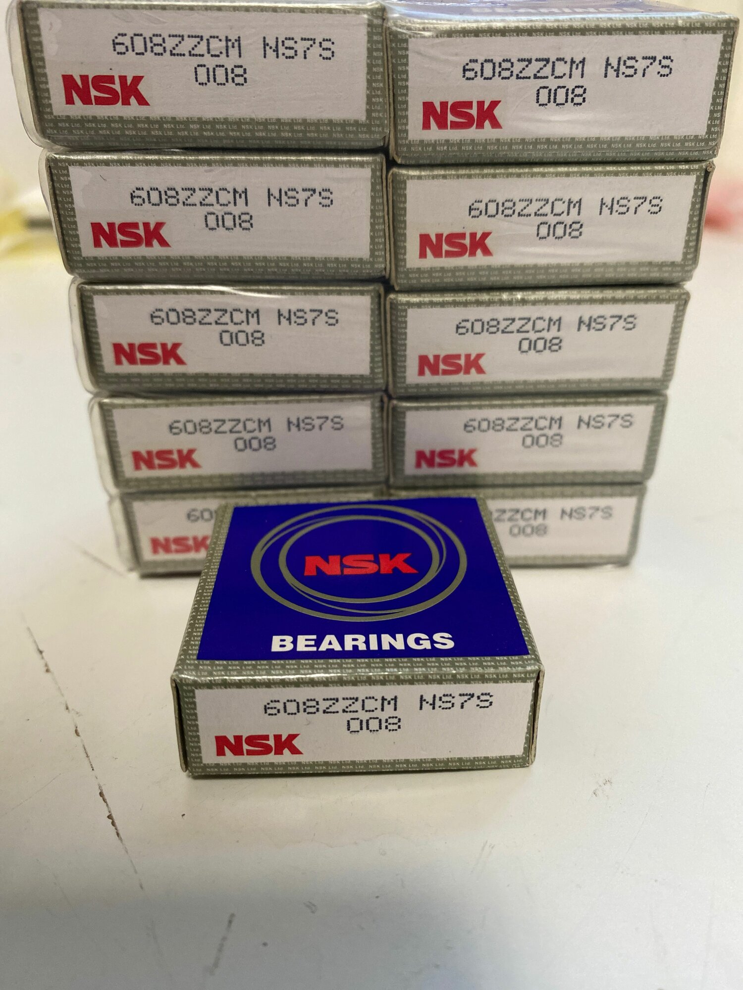 Подшипник 608-ZZ (80018) NSK Япония. Made in Indonesia. Для самокатов, роликов, скейтбордов и т. п. ABEC-7