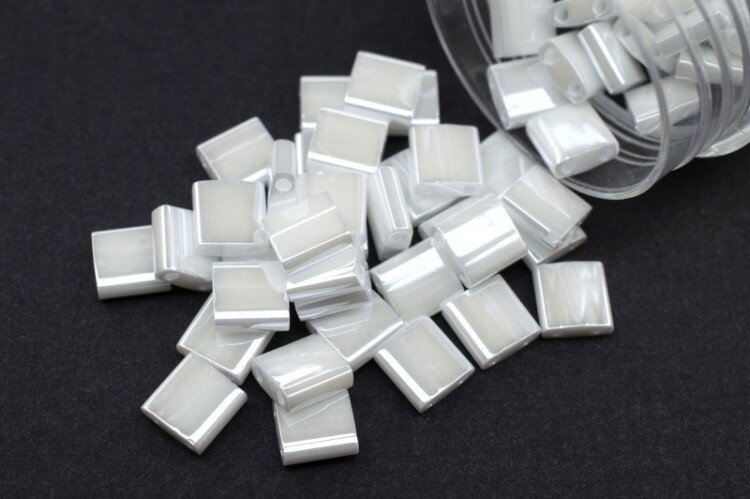 Бисер японский MIYUKI TILA #0420 белый жемчуг, 5 грамм