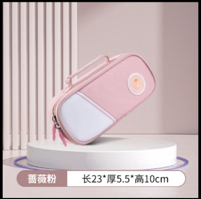 Пенал 3D, телесно-розовый, для учеников начальной школы