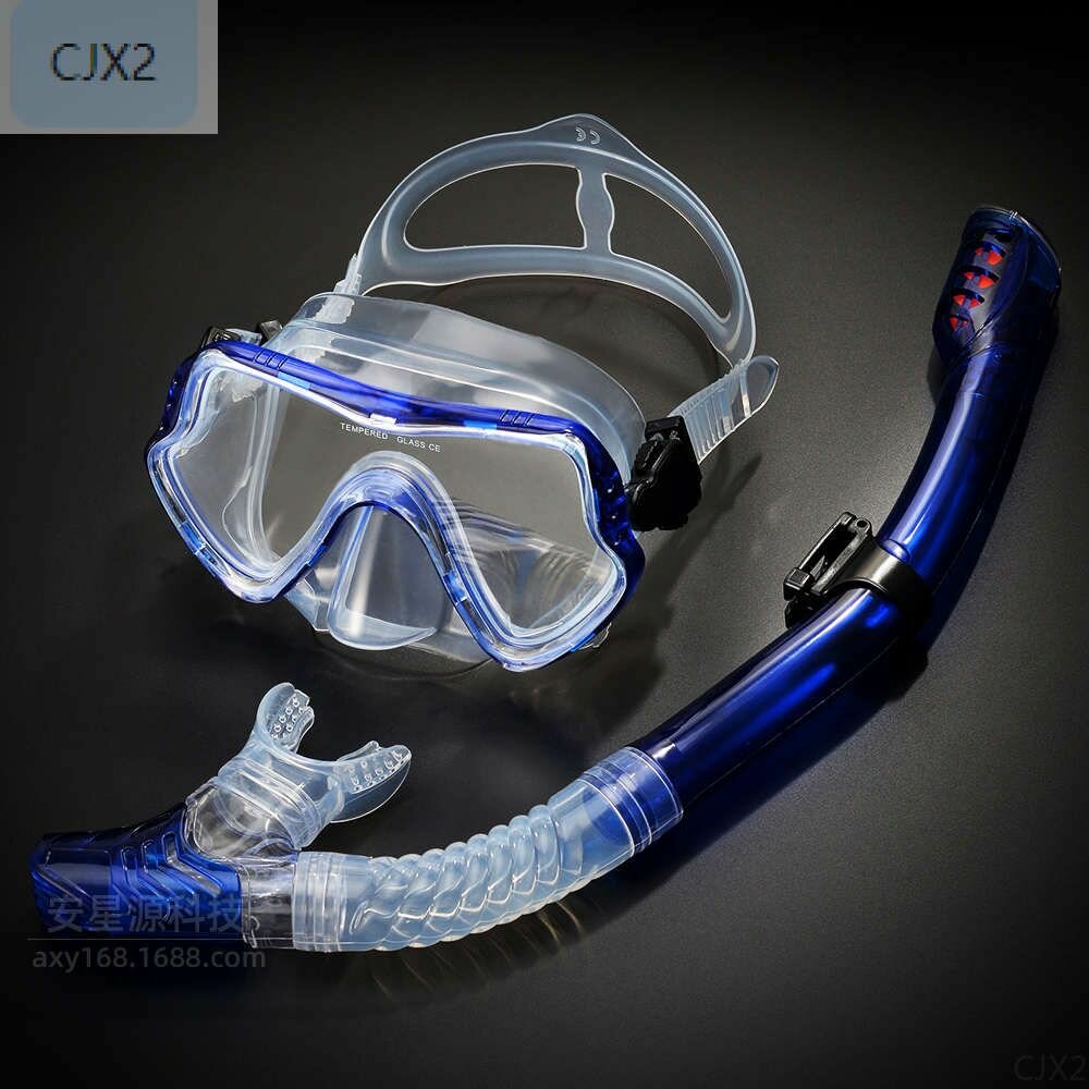 Профессиональная маска для дайвинга, костюм для подводного плавания с маской и трубкой, силиконовая юбка для взрослых, противотуманные очки, оборудование для плавательного бассейна-CJX2