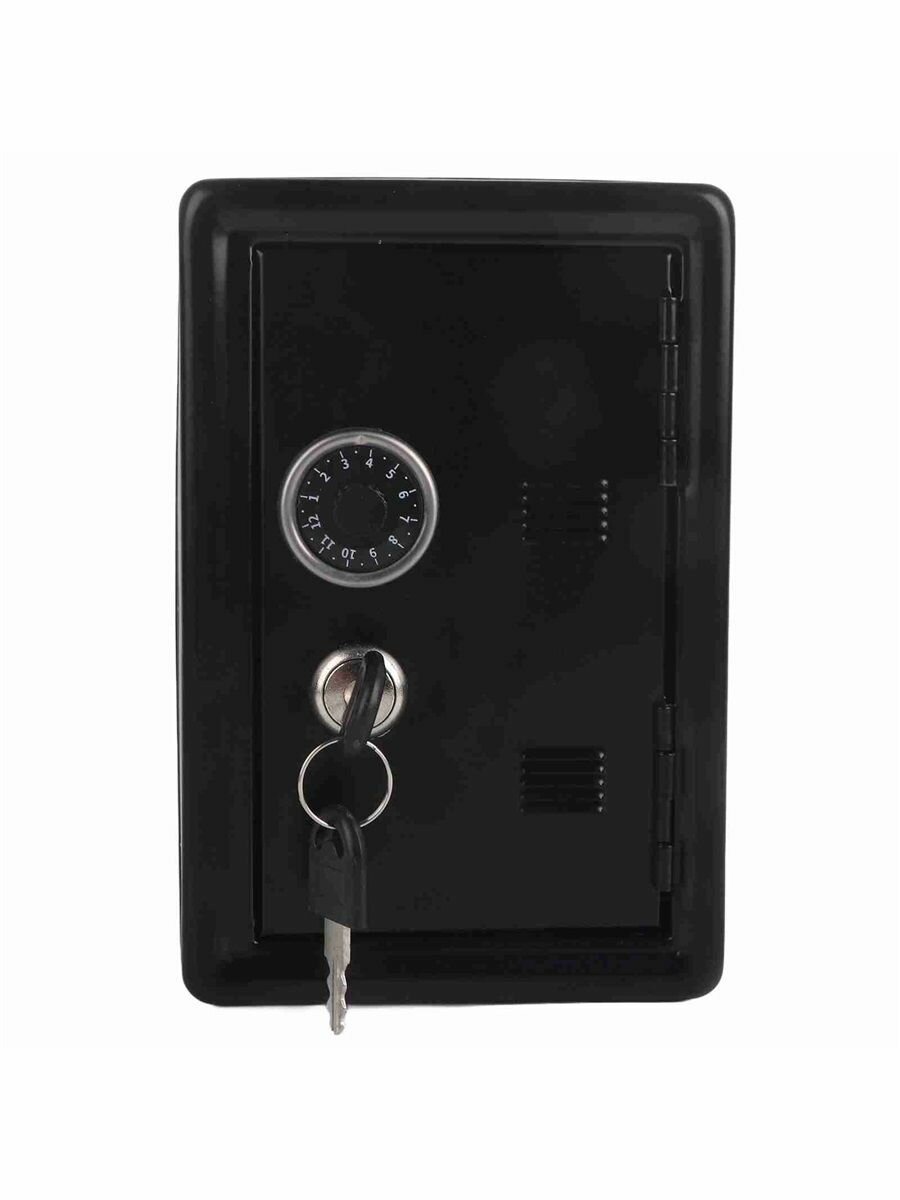 Детская обучающая копилка с 2 ключами, защищенный паролем сейф для хранения денежных монет для детей, черный стильный подарок