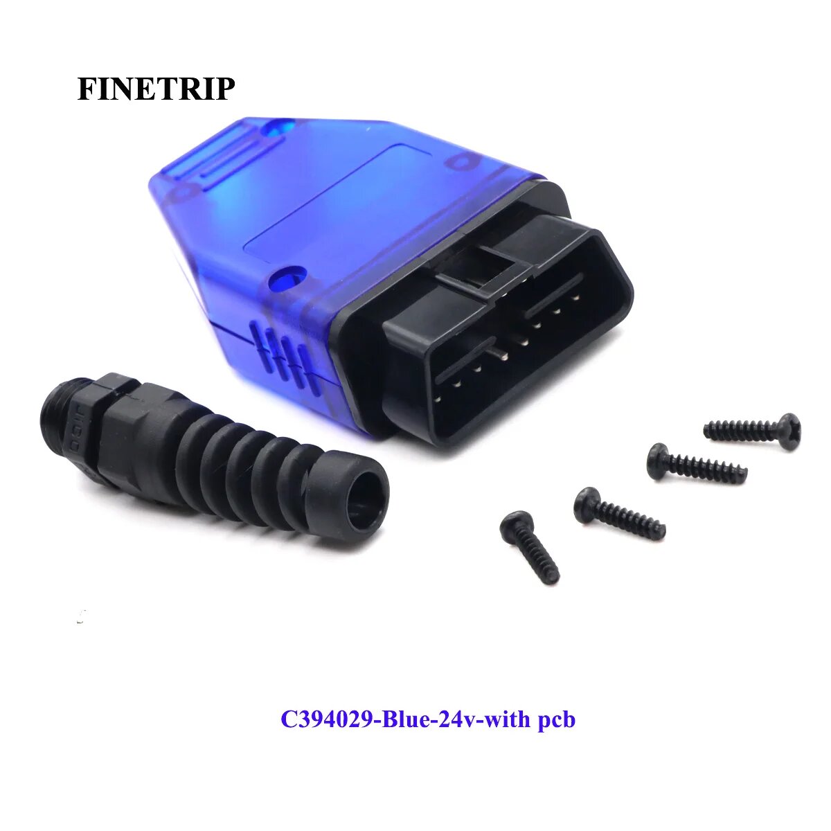 FINETRIP 1 компл. Высокое качество Универсальный 16-контактный разъем OBDii OBD2 24v pcb bllue-1pc