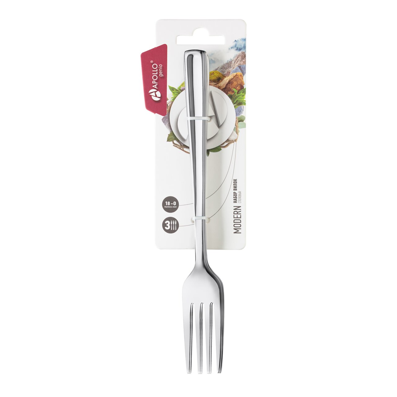 Apollo genio Modern Набор вилок столовых из нержавеющей стали, 3 шт на каждый день