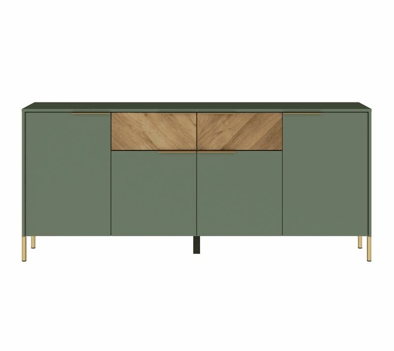 Комод-тумба БРВ мебель Сиена / Siena KOM4D2S, 2 ящика, 197х41х86 см