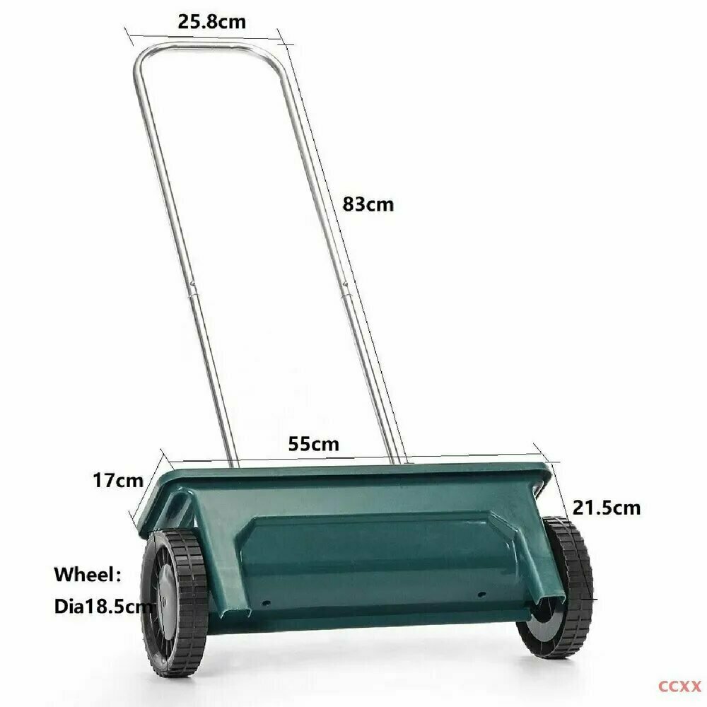 Разбрасыватель или сеялка, для равномерного распределения семян газона