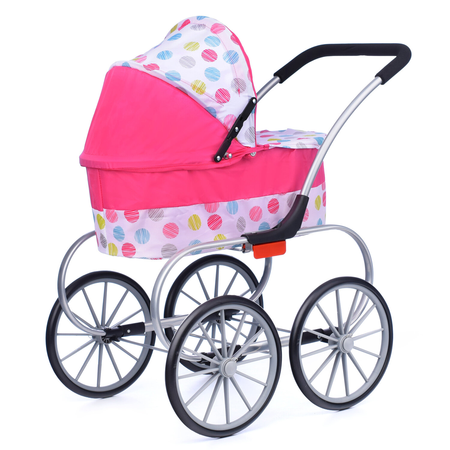 Коляска-люлька для кукол до 50 см, металлическая, 75х40х67 см.