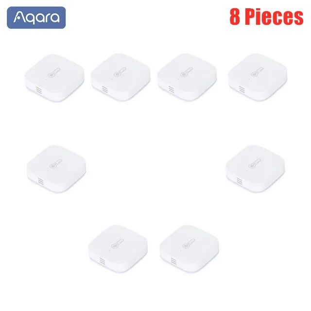 Датчик атмосферного давления Aqara Smart Zigbee, датчик температуры и влажности, дистанционное управление окружающей средой для шлюза Xiaomi Mihome Homekit - датчик Aqara (8 штук)