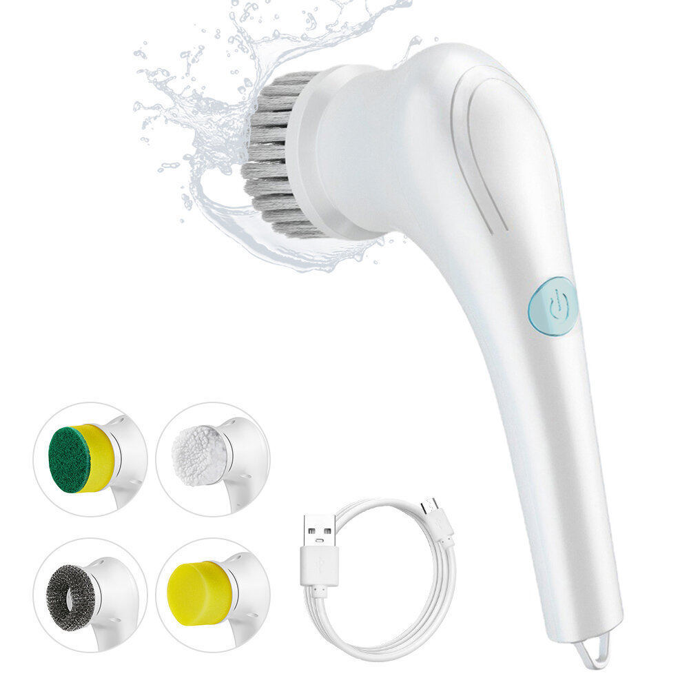 Электрический спин скруббер многофункциональный чистящий щетка с 5 головами беспроводные ручные портативные для кухни для ванной комнаты для ванны по этало